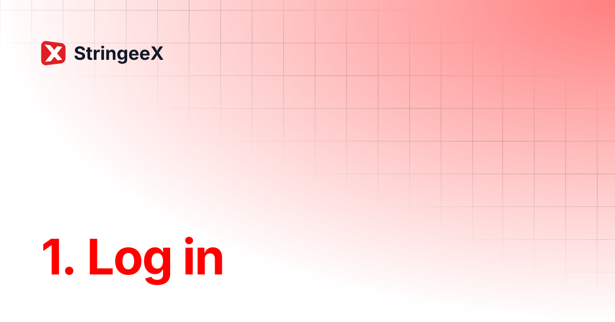1. Log in | English | StringeeX