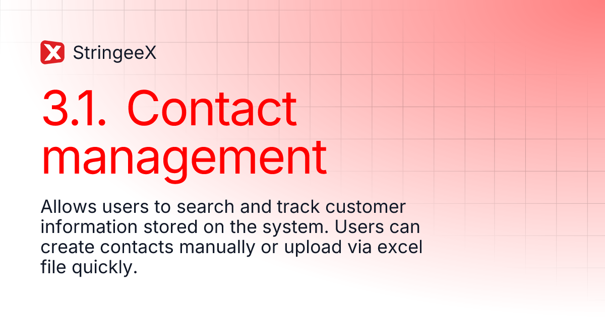 3.1. Contact management | StringeeX